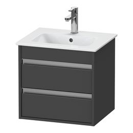 Duravit Waschtischunterschrank Ketho Compact 50x41,2x48cm, 2 Schubk., wandh&auml;ngend, graph ma (KT644404949)
