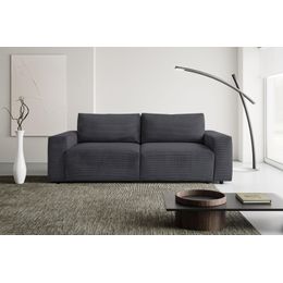Schlafsofa WERK2 "Lima, inkl. Bettkasten, bequem, Mega Sofa: Breite 245 cm", grau (anthrazit), B:245cm H:74cm T:102cm, 90% Polyester, 10% Nylon, Sofas, Schlafsofa, Big Sofa mit Bettfunktion und Stauraum f&uuml;r Krims & Krams