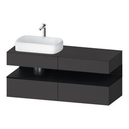 Duravit Waschtischunterschrank Qatego 140x55x60cm, E sw/gra m, Pl, Beck. li (QA4765016490000)