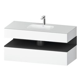 Duravit Einbauwaschtisch-M&ouml;bel-Set Qatego 120x55x60cm, gra m/we ma, Konsolen-Waschtischunterbau (QA4787049180000)