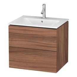 Duravit Waschtischunterschrank L-Cube 62x48,1cm, Nussb Nat, 2 Schub., wandh&auml;ngend (LC624007979)