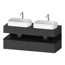 Duravit Waschtischunterschrank Qatego 140x55x60cm, E sw/gra m, Pl, B beids. (QA4767016490000)