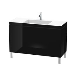 Duravit Waschtischunterschrank c-bonded L-Cube 120x48cm, 1 HL, sw hgl, 2 Ausz., steh. (LC6939O4040)