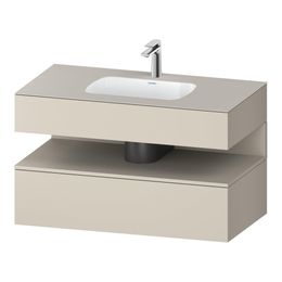 Duravit Einbauwaschtisch-M&ouml;bel-Set Qatego 100x55x60cm, T m, Konsolen-Waschtischunterbau, Nischenb (QA4786083830010)