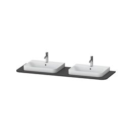 Duravit Waschtisch-Konsole Happy D.2 Plus 160x55cm, m 2 Ausschnitt., graph matt (HP032HB8080)