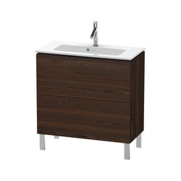 Duravit Waschtischunterschrank Compact L-Cube 82x39,1cm, Nussb geb., 2 Ausz., stehend (LC667406969)