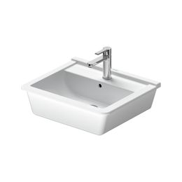 Duravit Einbauwaschtisch Starck 3 56x46,5cm, EB v ob, m HL, &Uuml;L, HLB, wei&szlig; (0302560000)