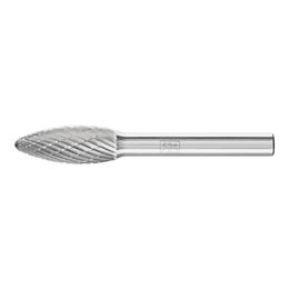 Pferd TOOLS Hartmetall Fr&auml;sstift Flamme B &Oslash; 10x25 mm Schaft-&Oslash; 6 mm Z3P universal mittel kreuzverzahnt (21103226)
