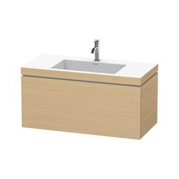 Duravit Waschtischunterschrank c-bonded L-Cube 100x48cm, 1 HL, Eiche natur, 1 Auszug (LC6918O3030)