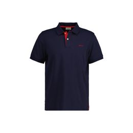 Poloshirt Gant "Poloshirt REGULAR CONTRAST PIQUE RUGGER 1er Pack", Herren, Gr. 4XL, blau (dunkelblau), Obermaterial: 96% Baumwolle CO. 4% Elasthan EL., Shirts Poloshirt