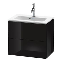 Duravit Waschtischunterschrank Compact L-Cube 62x39,1cm, sw hgl, 2 Schub., wandh&auml;ngend (LC625604040)