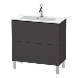 Duravit Waschtischunterschrank Compact L-Cube 82x39,1cm, graph matt, 2 Ausz., stehend (LC667408080)