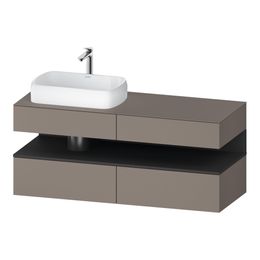 Duravit Waschtischunterschrank Qatego 140x55x60cm, gra m/ba m, Pl, Beck. li (QA4765049430000)