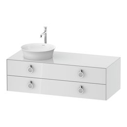 Duravit Waschtischunterschrank White Tulip 130x55cm, 2 La m Gr., Beck. li, we hgl (WT4992L8585)