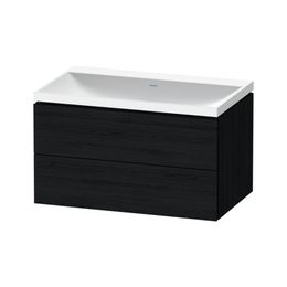 Duravit M&ouml;bel-Set L-Cube 80x48x48cm, o. Hahnl., Ei sw, 2 Schub. (LC6951N16160000)