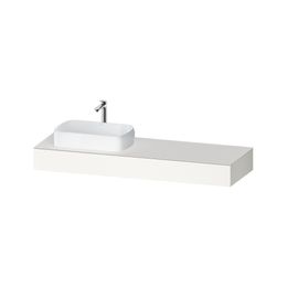 Duravit Konsole Qatego 160x55x17cm, w matt, 1 Ausschn, Beck. li (QA4806084840000)