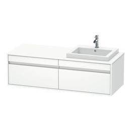 Duravit Waschtischunterschrank Ketho 140x55x42,6cm, f EWT, 2 AZ, B re, we m (KT6797R1818)