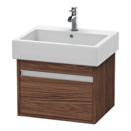 Duravit Waschtischunterschrank Ketho 55x44cm, Nussb dkl., 1 Ausz., wandh&auml;ngend (KT668602121)