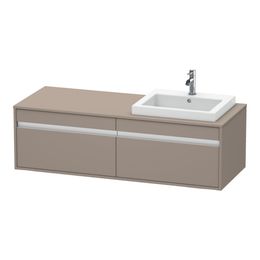 Duravit Waschtischunterschrank Ketho 140x55x42,6cm, f EWT, 2 AZ, B re, bas. m (KT6797R4343)