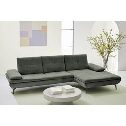 Ecksofa DIE PLANBAR "MP-IN23002 L-Form", gr&uuml;n (cyber moos), B:322cm H:93cm T:188cm, 100% Recyceltes Polyester, Sofas, Ecksofa, wahlweise mit Armteil- und Sitztiefenverstellung