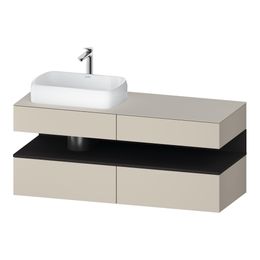 Duravit Waschtischunterschrank Qatego 140x55x60cm, gra m/ta m, Pl, Beck. li (QA4765080830000)