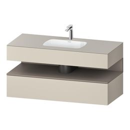 Duravit Einbauwaschtisch-M&ouml;bel-Set Qatego 120x55x60cm, ba m/tau matt, Konsolen-Waschtischunterbau (QA4787043830000)