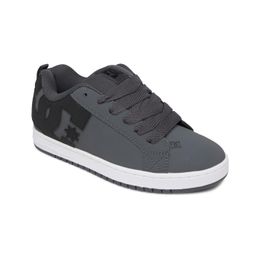Sneaker DC Shoes "Court Graffik", Herren, Gr. 12,5(46,5), grau (dk grau, schwarz, wei&szlig;), Obermaterial:57.05% Leder, 28.2% Synthetikmaterial, 13.87% Microfaser, 0.88% Textil;, Schuhe Sneaker