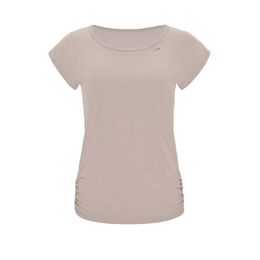 Sporttop WINSHAPE "AET130LS", Damen, Gr. XS, cappuccino, 85% Polyester, 15% Elasthan, Rundhals, Tops Sporttop, Functional Soft and Light