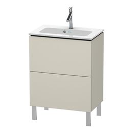 Duravit Waschtischunterschrank Compact L-Cube 62x39,1cm, Tau matt, 2 Ausz&uuml;ge, stehend (LC667308383)