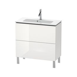 Duravit Waschtischunterschrank Compact L-Cube 82x39,1cm, we. hgl, 2 Ausz&uuml;ge, stehend (LC667408585)