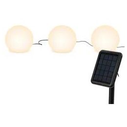 LED Solarleuchte OTTO HOME "Ollira, LED-Solar Kugelleuchten, 3er Set", wei&szlig;, H:17cm &Oslash;:20cm, Leuchten, mit Erdspie&szlig;en