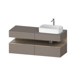 Duravit Waschtischunterschrank Qatego 140x55x60cm, E Ma/Ba m, Pl, Beck. re (QA4766055430000)