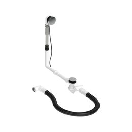 Duravit Ab-/&Uuml;berlaufgarnitur Quadroval d 5,2cm, m flex. Ablaufschlauch, chrom (792218000001000)