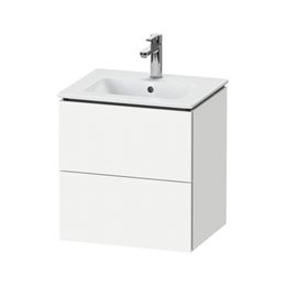 Duravit Waschtischunterschrank Compact L-Cube 52x42,1x55cm, 2 Schubk., wandh&auml;ngend, we matt (LC621801818)