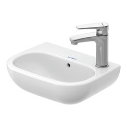Duravit Handwaschbecken D-Code 36x27cm, m &Uuml;L, HLB, wei&szlig;, Hahnloch links (0705360009)