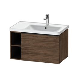 Duravit Waschtischunterschrank D-Neo 78,4x45,2cm, 1 A, B R, sw/Nuss dkl. (DE42570BD210000)