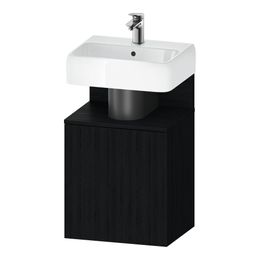 Duravit Waschtischunterschrank Qatego 44x35x64,5cm, 1 T., T. li, Eiche schwarz (QA4076L16160000)