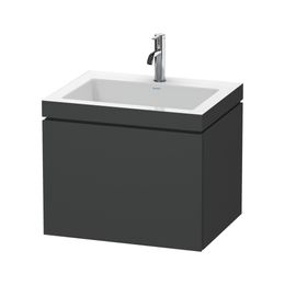 Duravit Waschtischunterschrank c-bonded L-Cube 60 x48cm, 1 HL, graph ma, 1 Ausz., wandh&auml;ngend (LC6916O4949)