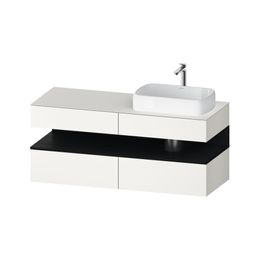 Duravit Waschtischunterschrank Qatego 140x55x60cm, E sw/we m, Pl, Beck. re (QA4766016840000)