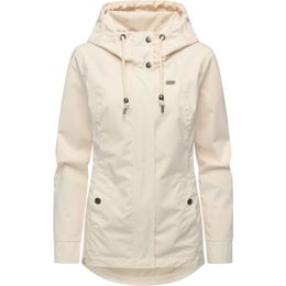 Outdoorjacke Ragwear "Outdoorjacke Alvena Summer YOUMODO", Damen, Gr. L, beige (ecru), Obermaterial: 100% Polyester PES. Obermaterial: Futter: 100% Polyester PES., figurumspielend, hoch geschlossener Ausschnitt, abgesteppte Kante, Jacken Outdoorjacke, Wasserdichte und atmungsaktive &Uuml;bergangsjacke