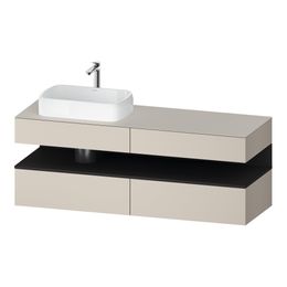 Duravit Waschtischunterschrank Qatego 160x55x60cm, gra m/ta m, Pl, Beck. li (QA4777080910000)