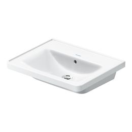 Duravit M&ouml;belwaschtisch D-Neo 60x48cm, o. Hahnl., we., m &Uuml;L, Hahnloch (2367600060)