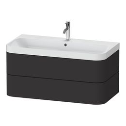 Duravit M&ouml;belwaschtisch Happy D.2 Plus 97,5x49cm, 1 HL, graph matt, 2 Schubk. (HP4348O8080)
