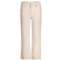 Outdoorhose Cartoon "Basic-Hose mit offenem Saum", Damen, Gr. 36, EURO, wei&szlig; (oat milk), Obermaterial: 90% Baumwolle CO. 7% Polyester PES. 3% Elasthan EL., Hosen Outdoorhose