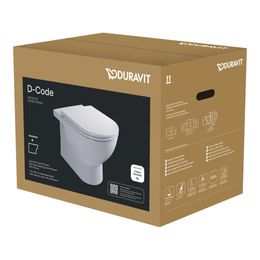 Duravit Stand-WC, Tiefsp&uuml;ler-Set D-Code m Sitz, Absenkautomatik, Rimless, wei&szlig; (40370900A1)