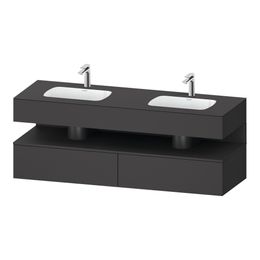 Duravit Einbauwaschtisch-M&ouml;bel-Set Qatego 160x55x60cm, Kon-WTU, Nischenb, graph ma (QA4797049490010)