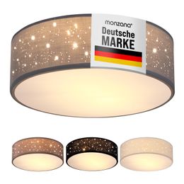 Monzana Deckenlampe Grau Stoff &Oslash;30cm Sternenhimmel