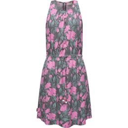 A-Linien-Kleid Ragwear "Sommerkleid Sanai Print Organic", Damen, Gr. XXL, N-Gr, grau, Obermaterial: 100% Lyocell CLY., Kleider A-Linien-Kleid