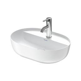 Duravit Aufsatzwaschtisch Luv 50x35cm, gs, m HL, o. &Uuml;L, m HLB, we/we (0380502600)