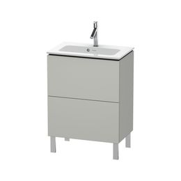 Duravit Waschtischunterschrank Compact L-Cube 62x39,1cm, betongr ma, 2 Ausz., stehend (LC667300707)